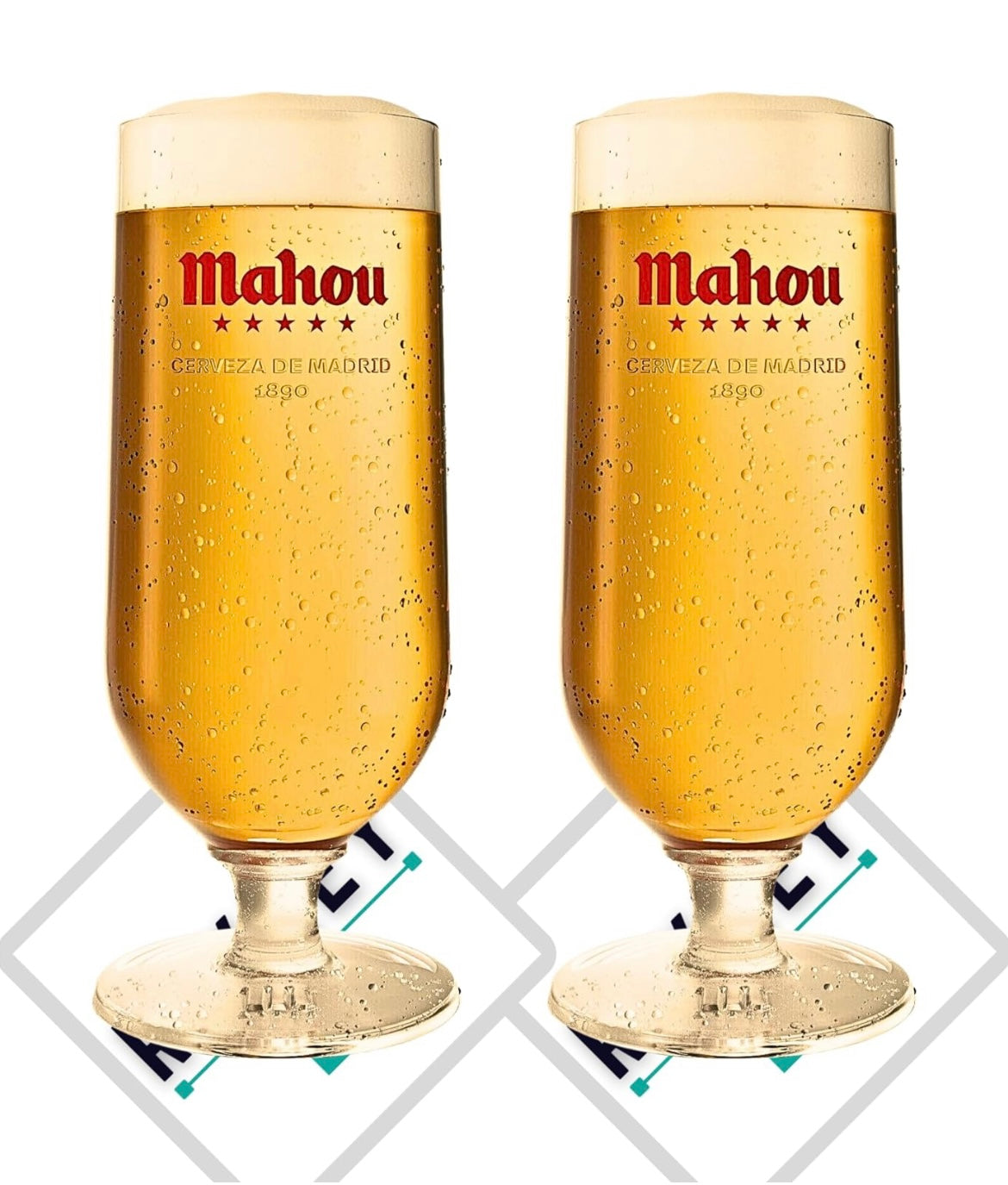 Mahou 20oz nucleated pint glass – UK Glassware