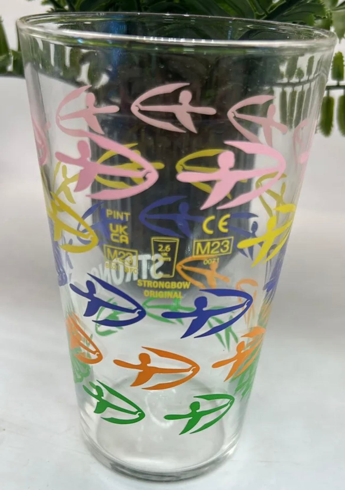 1 x new strongbow M23 nucleated pint glass – UK Glassware