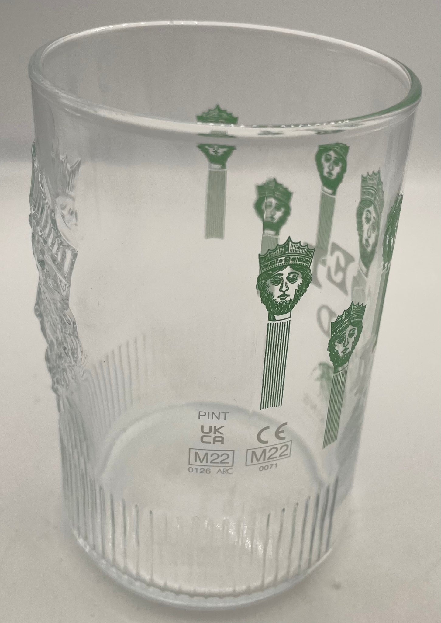 Green King level head 20oz pint glass – UK Glassware